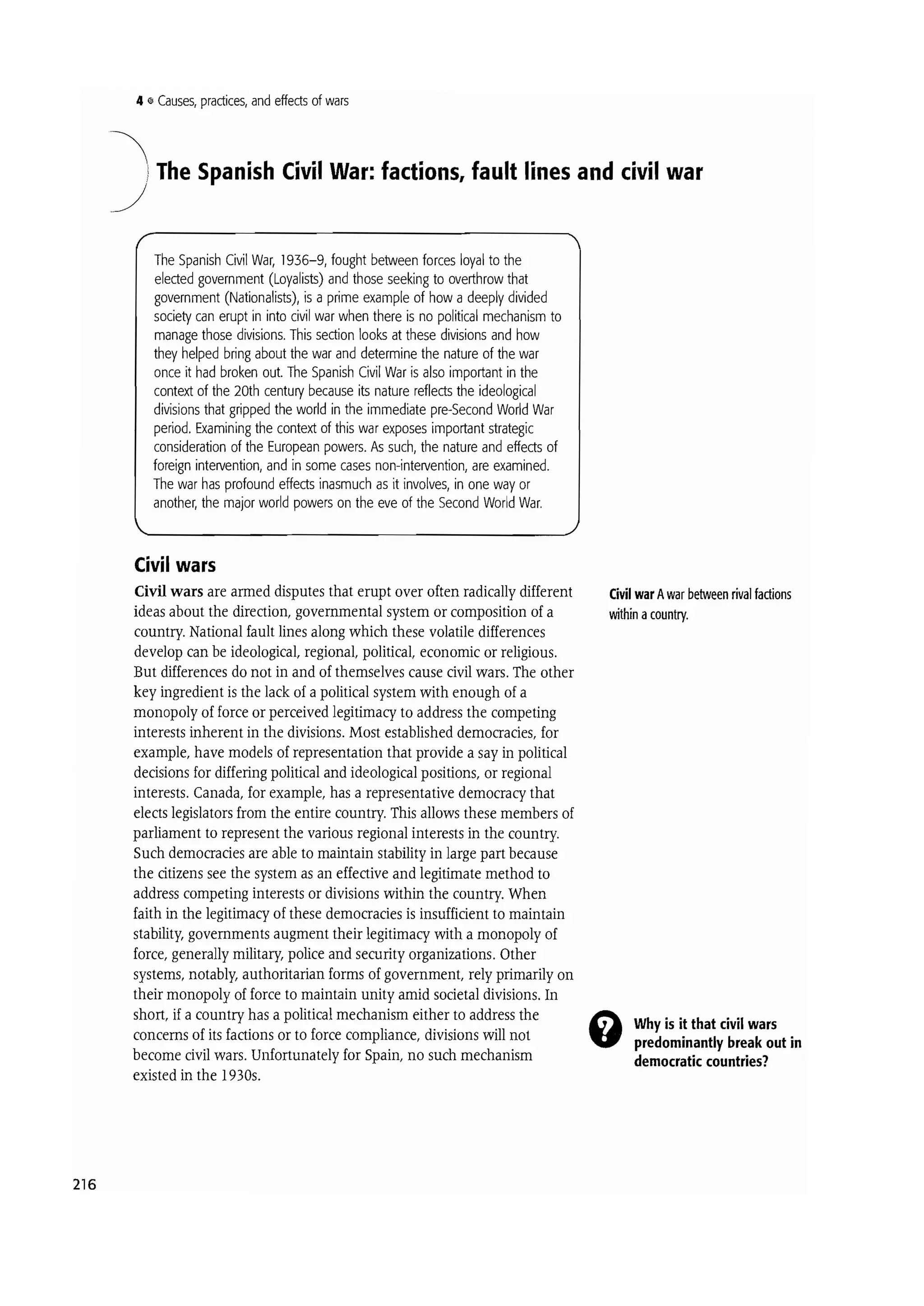 The spanish civil war factions, fault lines and civil war | PDF