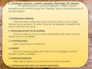 The spanish colonial and pre colonial text | PPTX