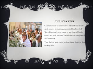 The spanish festival of semana santa and easter | PPT