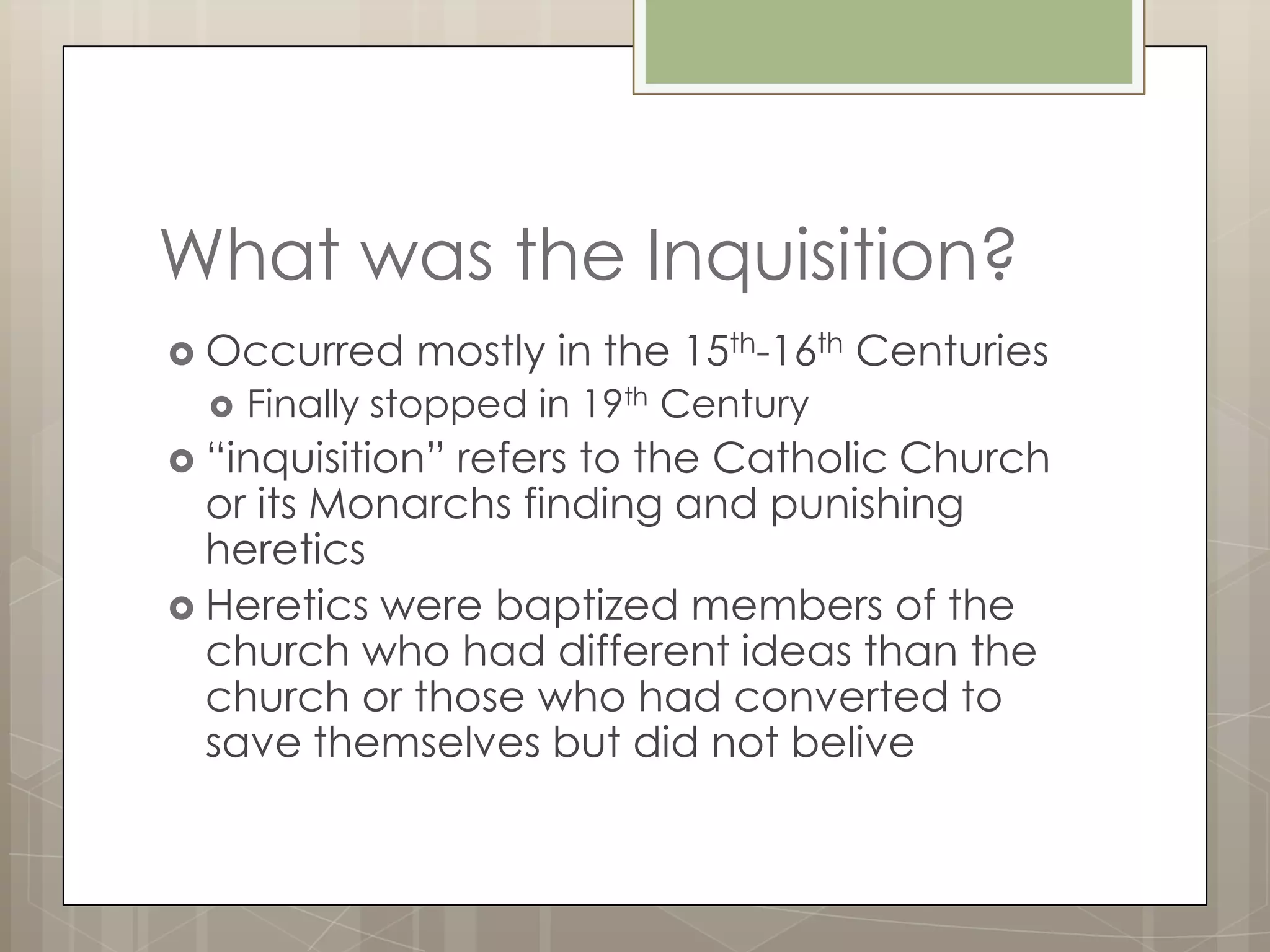 The Spanish Inquisition | PPTX