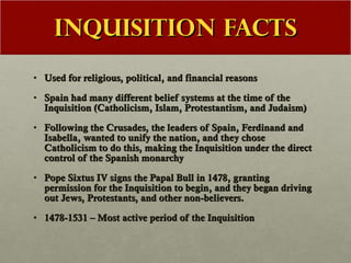 The Spanish Inquisition-English II | PPT | Christianity | Religion ...