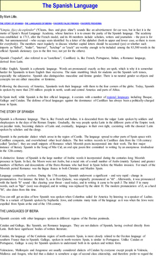 The spanish language | PDF