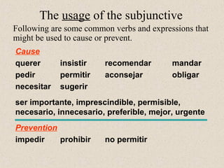 The Spanish subjunctive | PPT