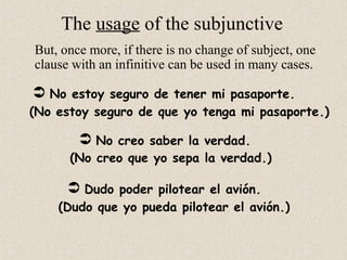 The Spanish subjunctive | PPT