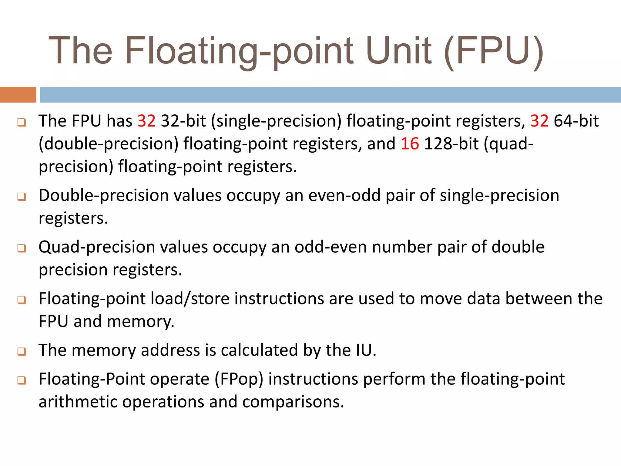 The sparc architecture (3) | PPTX