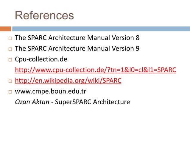 The sparc architecture (3) | PPTX | Operating Systems | Computer Software and Applications