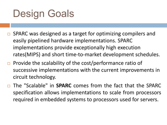 The sparc architecture (3) | PPTX | Operating Systems | Computer ...