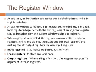 The sparc architecture (3) | PPTX