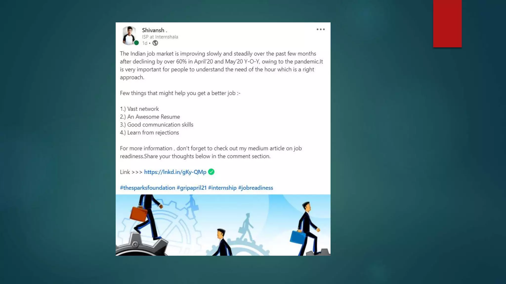 Task = 2 (Campus ambassador)The sparks foundation #GRIPAPRIL21 | PPT