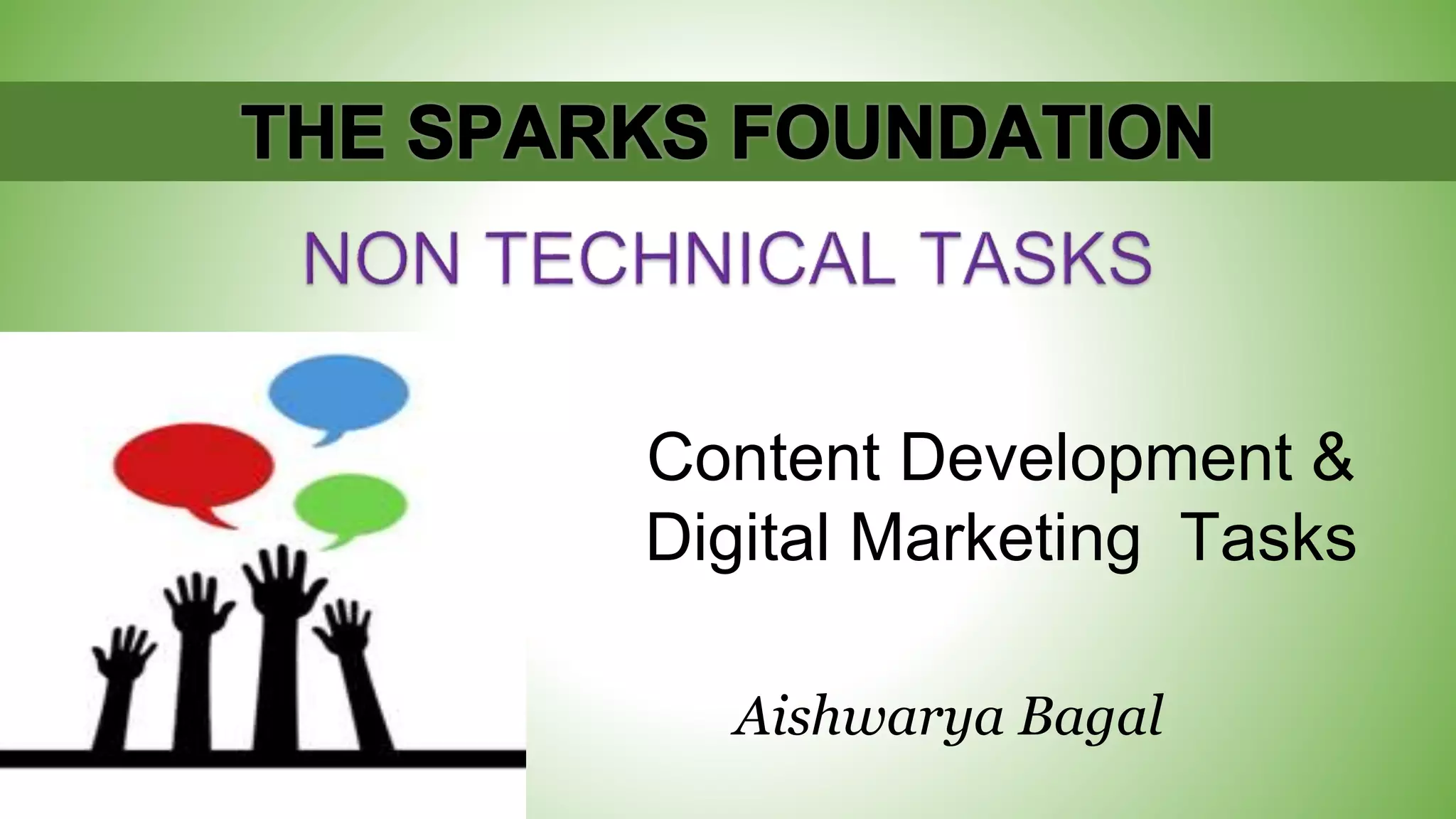 The sparks foundation task | PPT