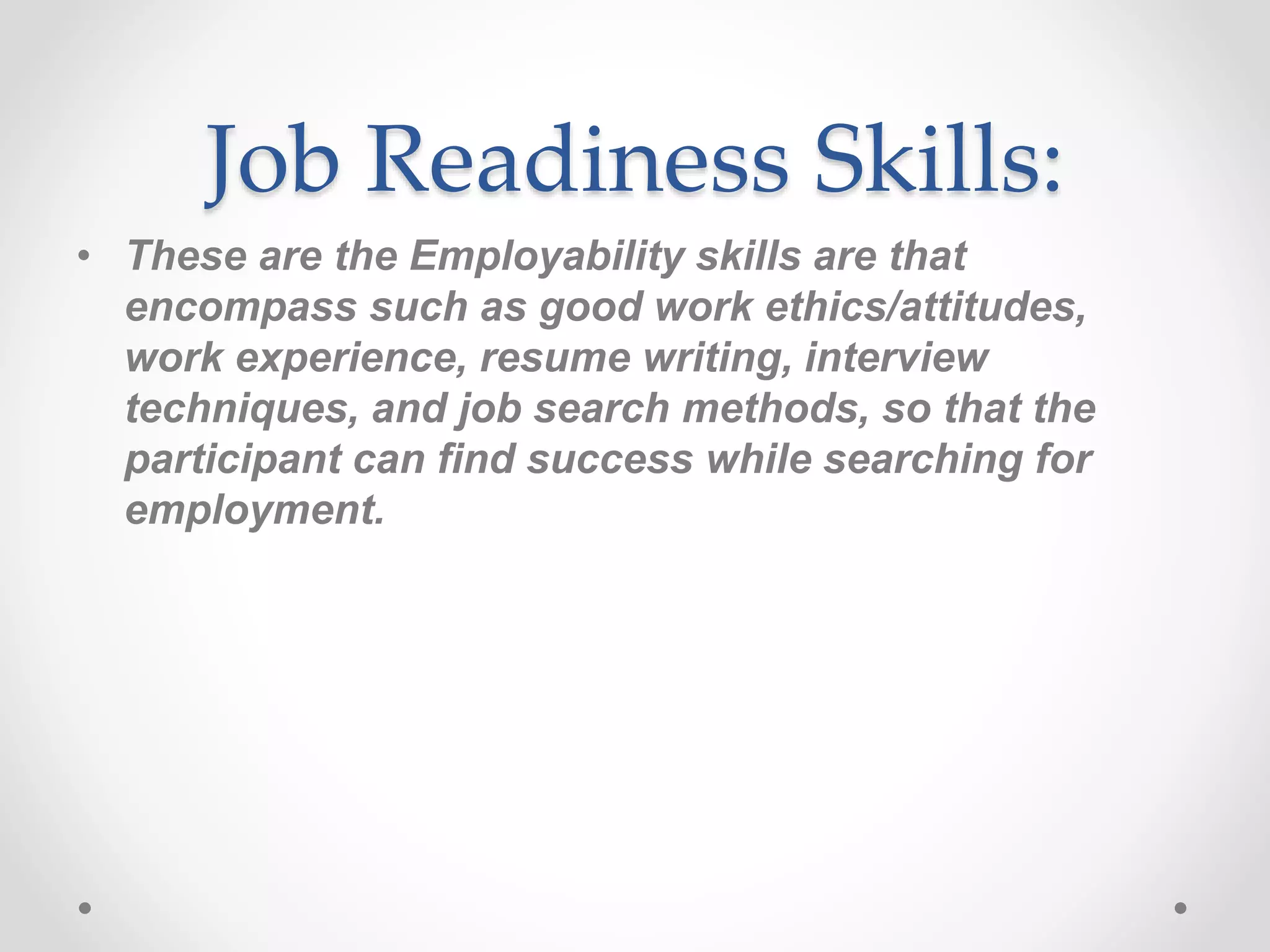 JOB READINESS | PPTX