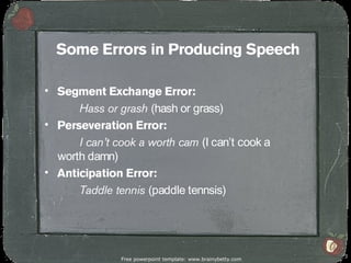 The speaker producing speech | PPT | Audio Production | Content Production