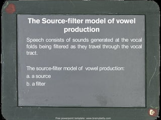 The speaker producing speech | PPT | Audio Production | Content Production