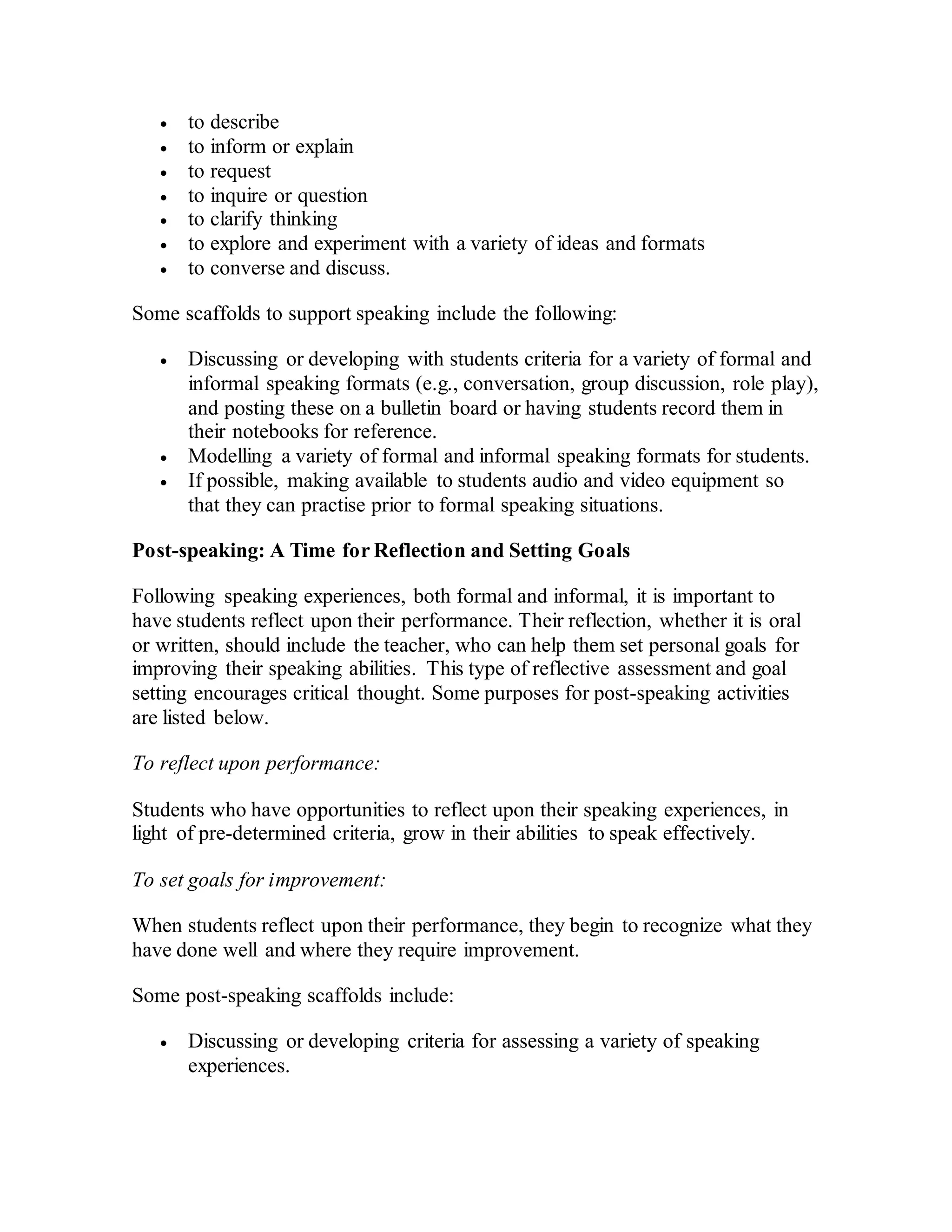 The speaking process | DOCX