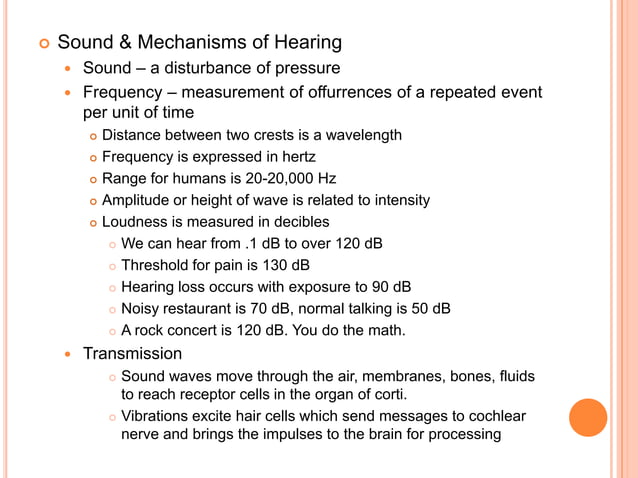 The special senses ~ powerpoint by victoria | PPTX