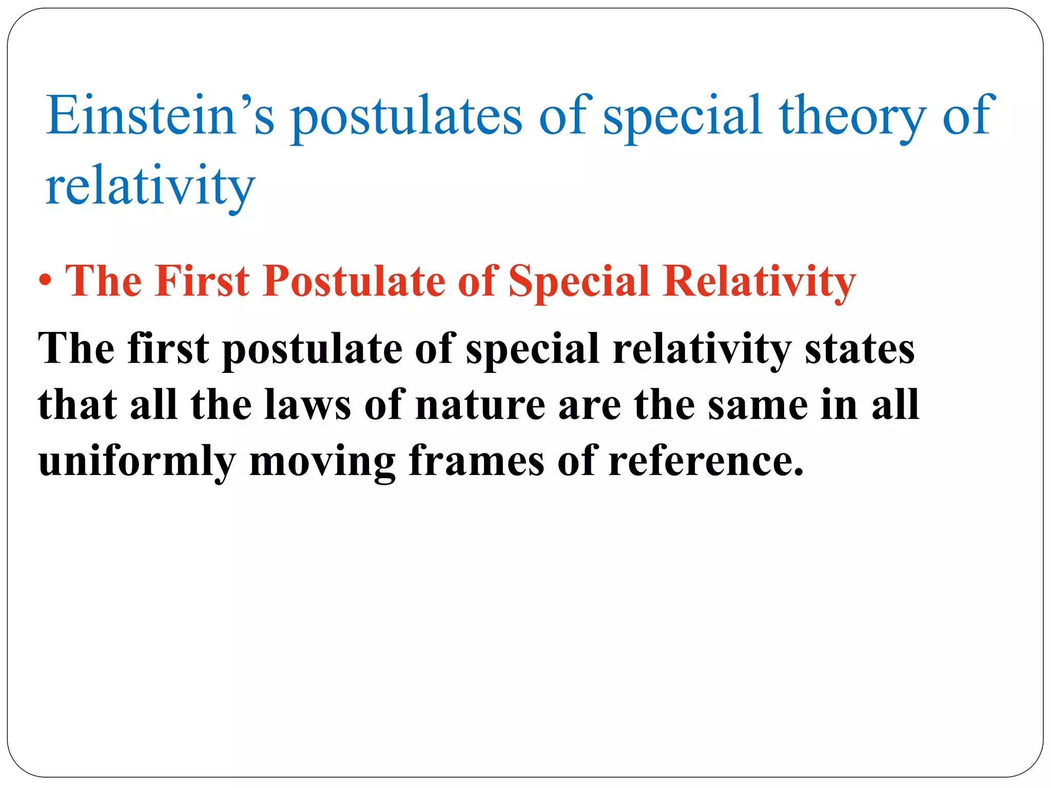 B.Tech sem I Engineering Physics U-III Chapter 1-THE SPECIAL THEORY OF ...