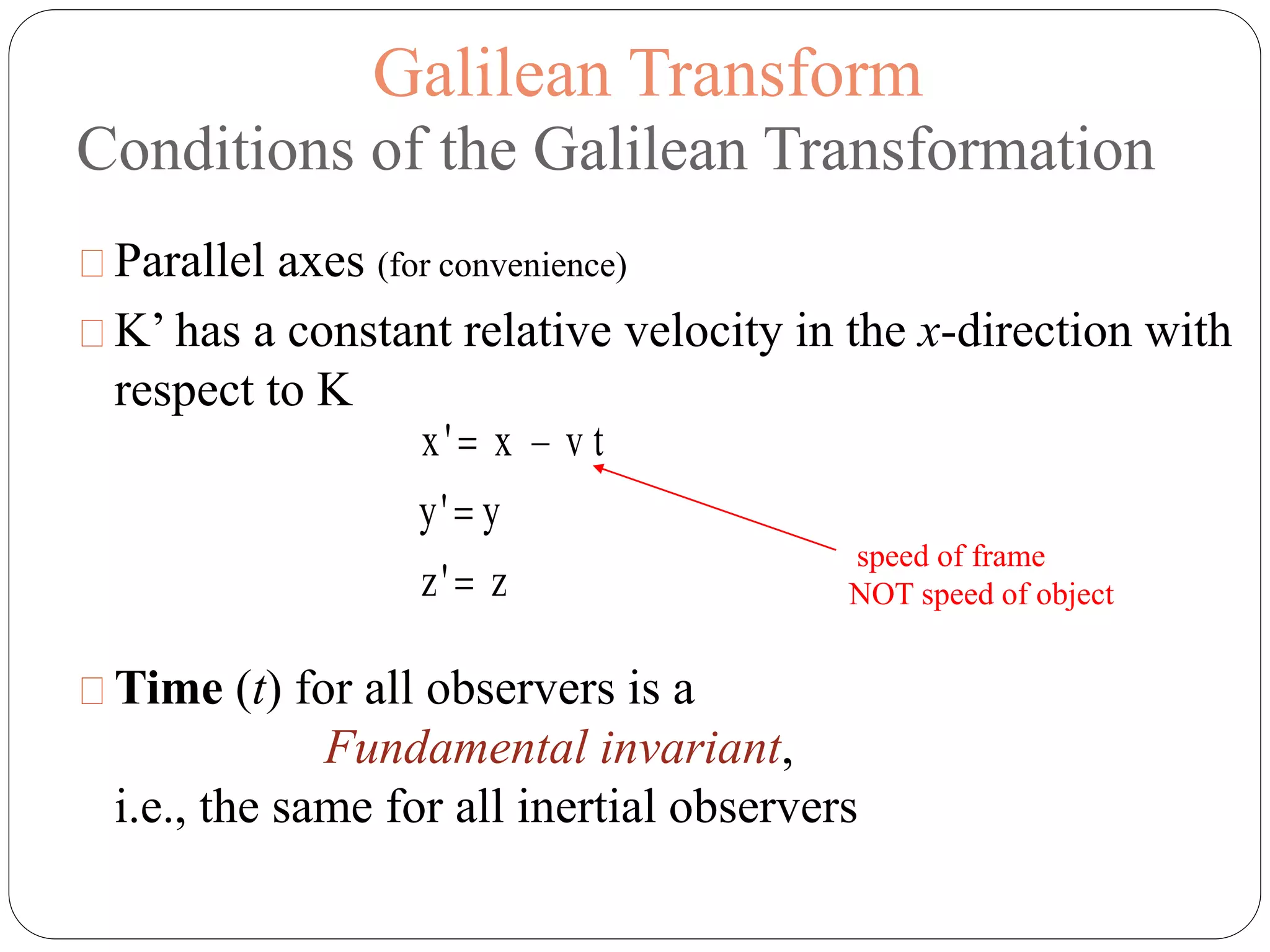 B.Tech sem I Engineering Physics U-III Chapter 1-THE SPECIAL THEORY OF RELATIVITY | PPTX