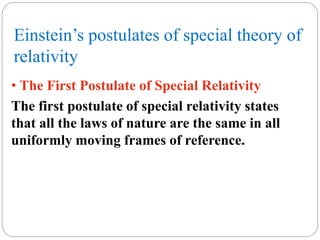 B.Tech sem I Engineering Physics U-III Chapter 1-THE SPECIAL THEORY OF ...