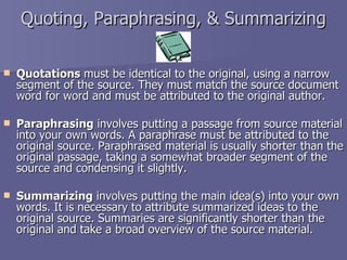 The Specifics Of Research | PPT