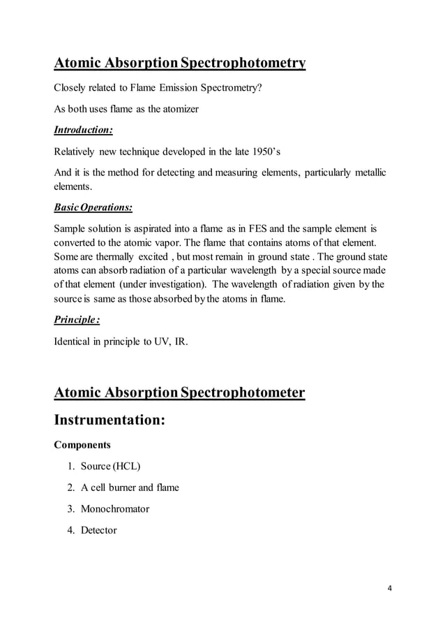 The spectroscopy of atoms | DOCX | Chemistry | Science
