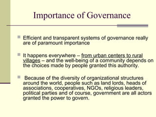 The Spectrum of Good Governance IN ORGANIZATION.ppt