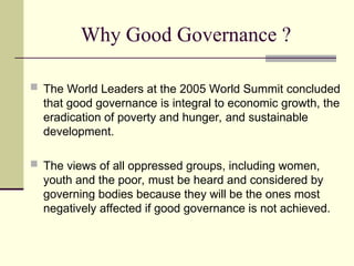 The Spectrum of Good Governance IN ORGANIZATION.ppt