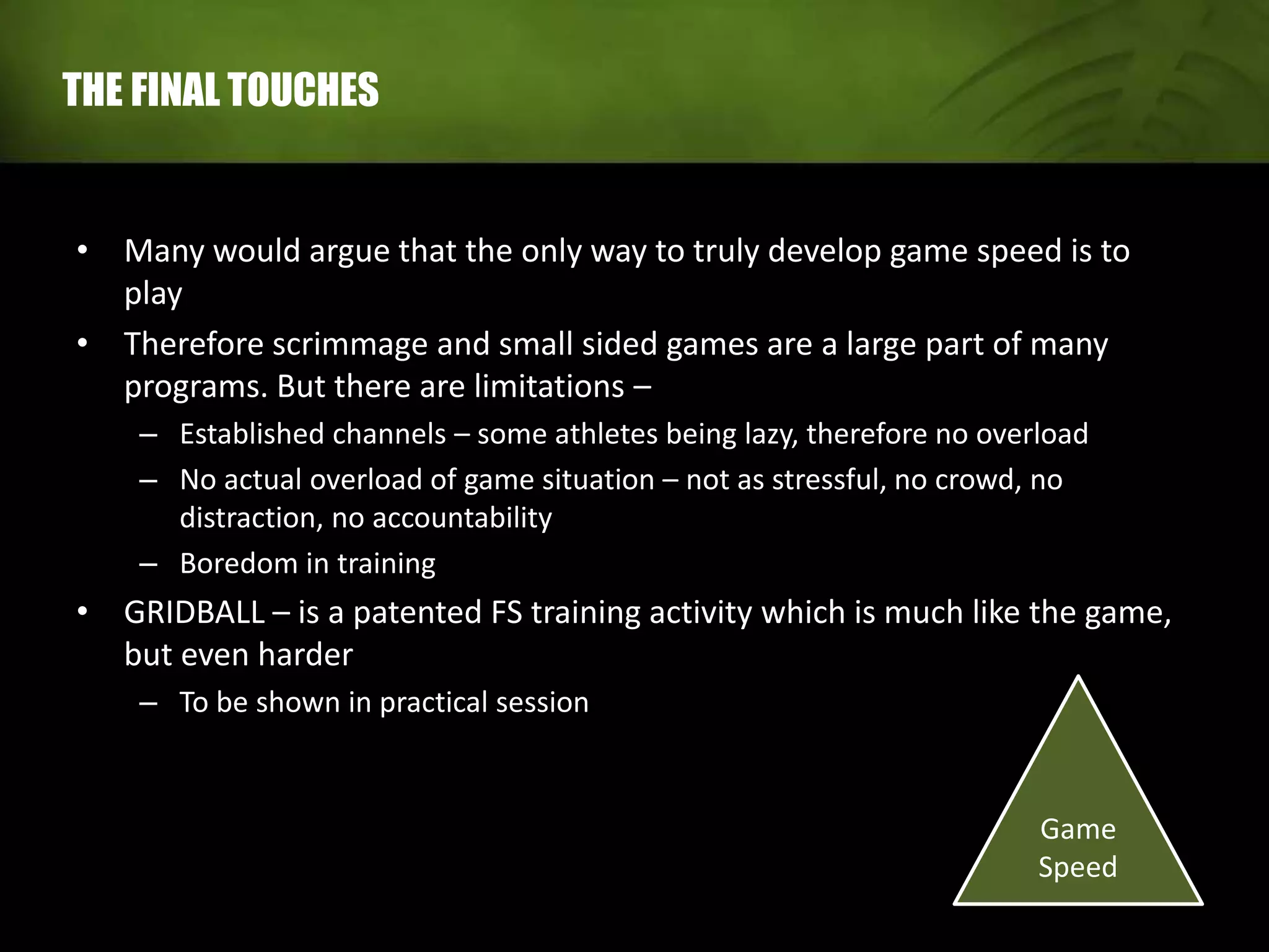 The speed agility pyramid | PPTX