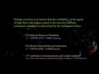 The speed of light | PPS