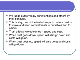 The speed of trust | PPT