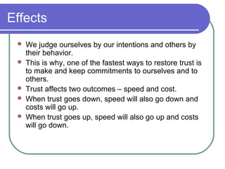 The speed of trust | PPT