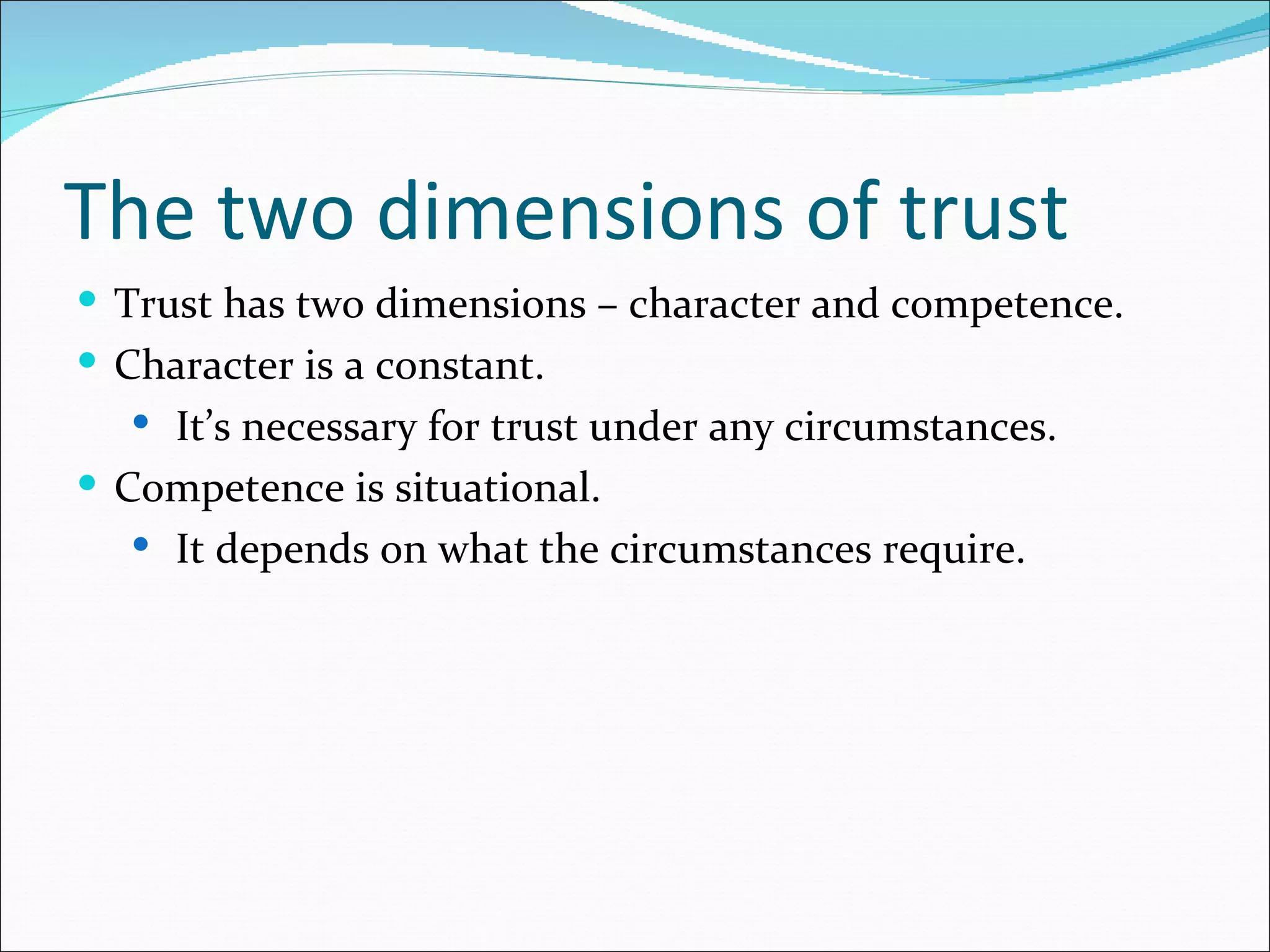 The Speed Of Trust | PPT