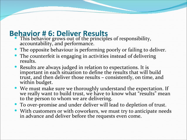The Speed Of Trust | PPT | Family and Relationships