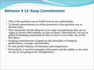 The Speed Of Trust | PPT