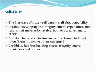 The Speed Of Trust | PPT