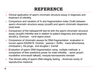 The sperm chromatin dispersion test | PPT