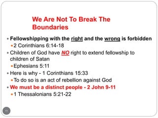 The sphere of fellowship | PPT