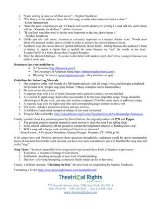 Thespian musicalworks handout | PDF