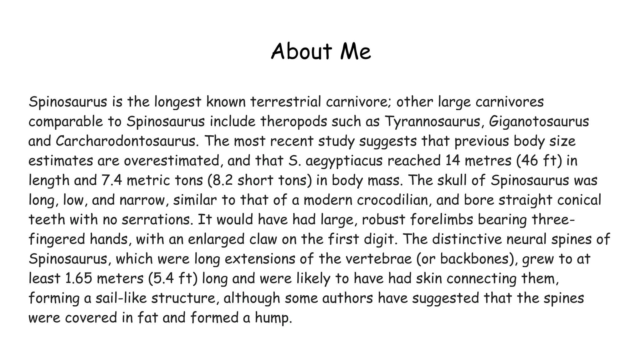 The Spinosaurus - A Look into the Dinosaur | PPTX