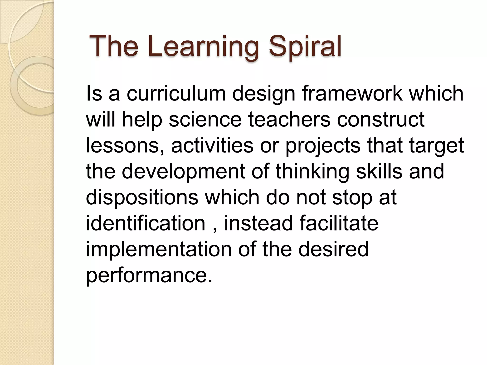 The spiral curriculum | PPTX