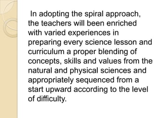 The spiral curriculum | PPTX