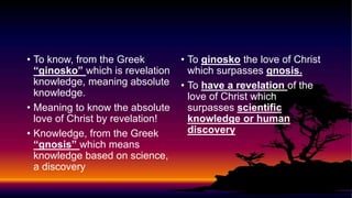 The spirit of knowledge | PPTX