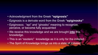 The spirit of knowledge | PPTX