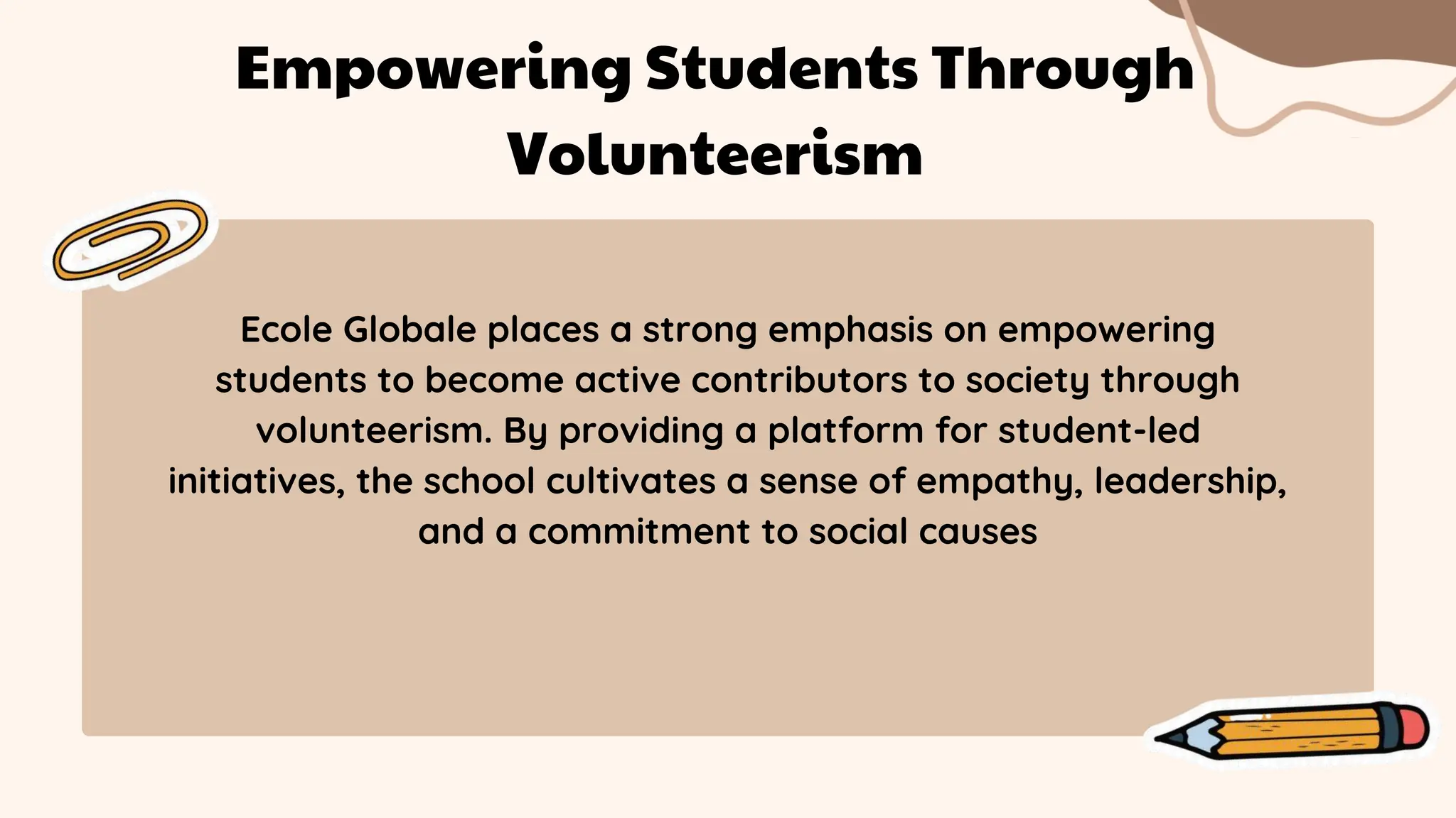 The Spirit of Volunteerism Ecole Globale's Student-Led Initiatives.pptx