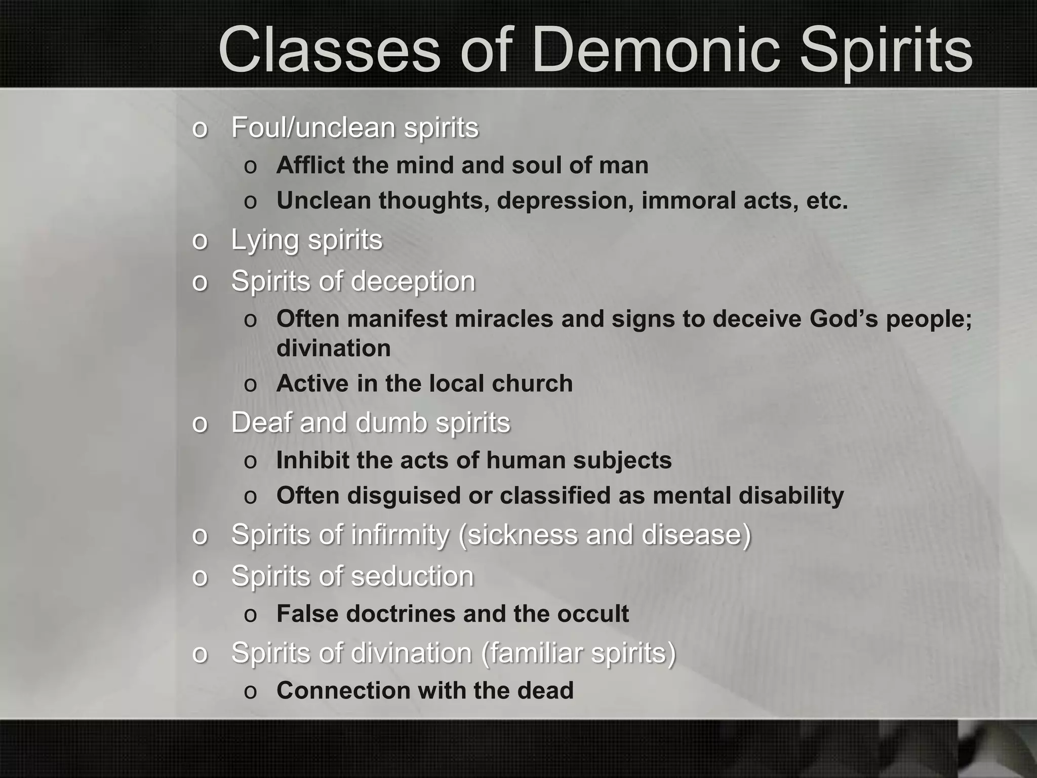 The Spirit Realm and Spiritual Warfare | PPTX