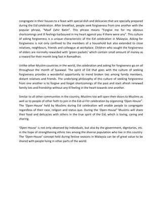 The Spiritual and Social Aspects of Eid ul-Fitr Celebration in Malaysia ...