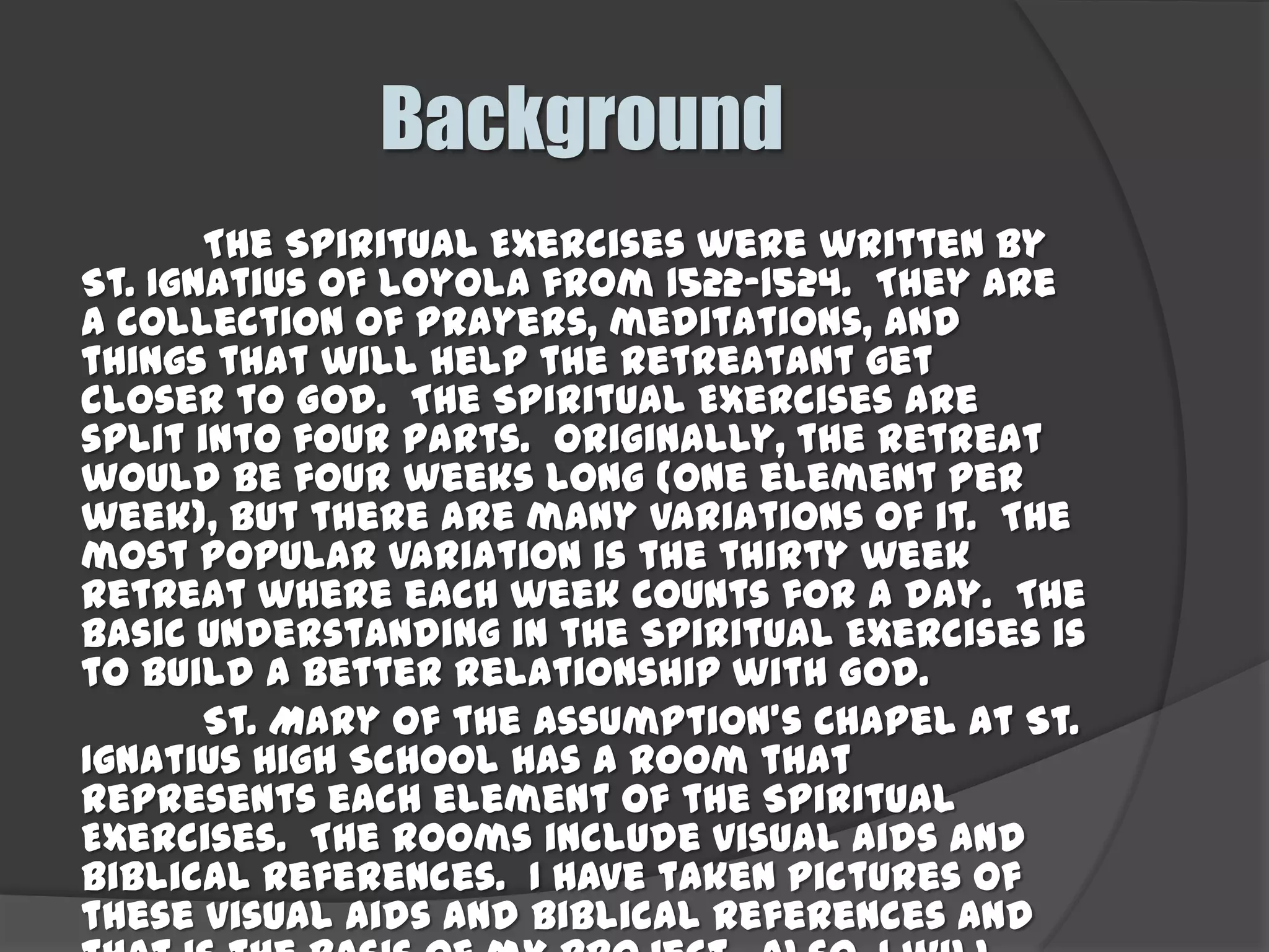 The Spiritual Exercises | PPTX
