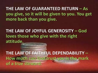 The spiritual laws of tithing | PPTX