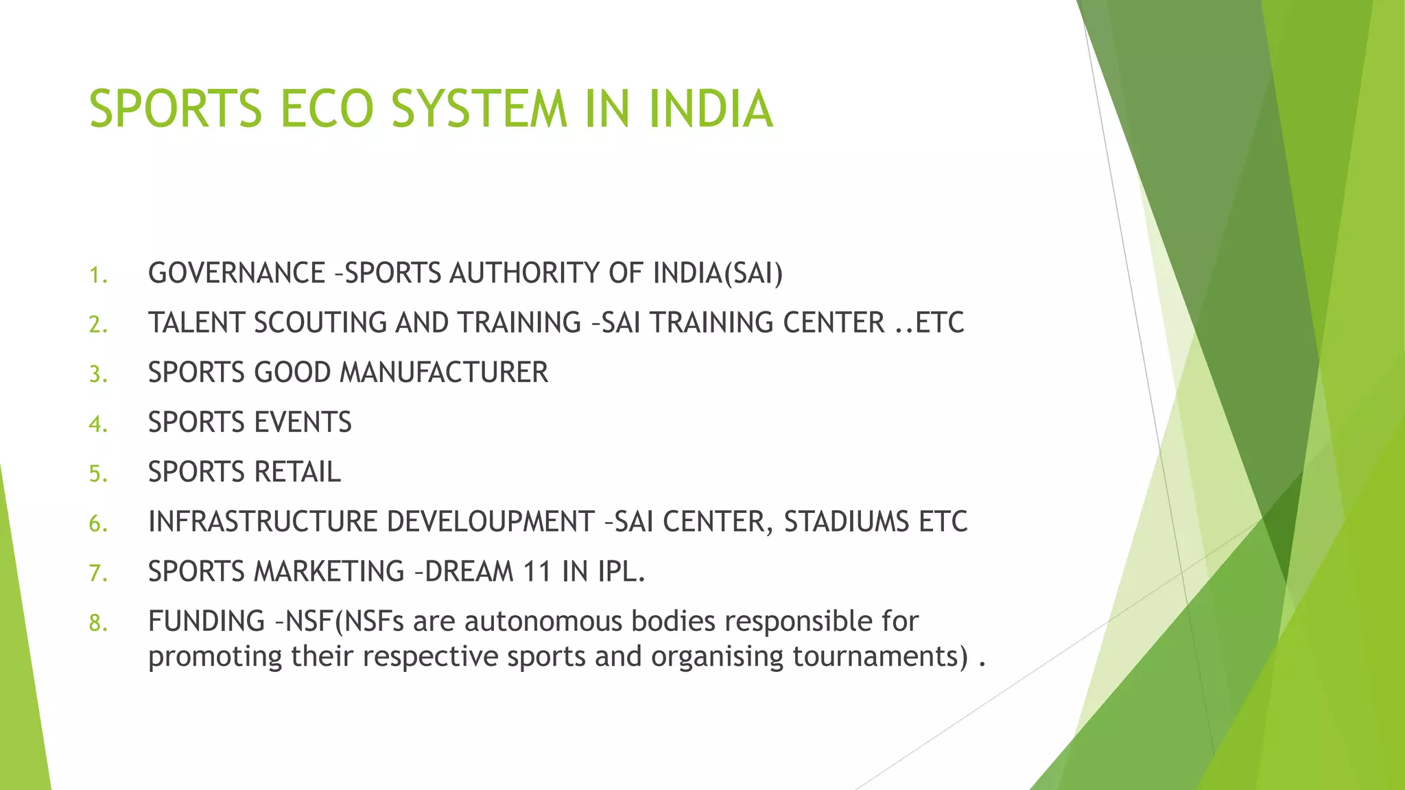 The sports industry in 2020 | PPTX