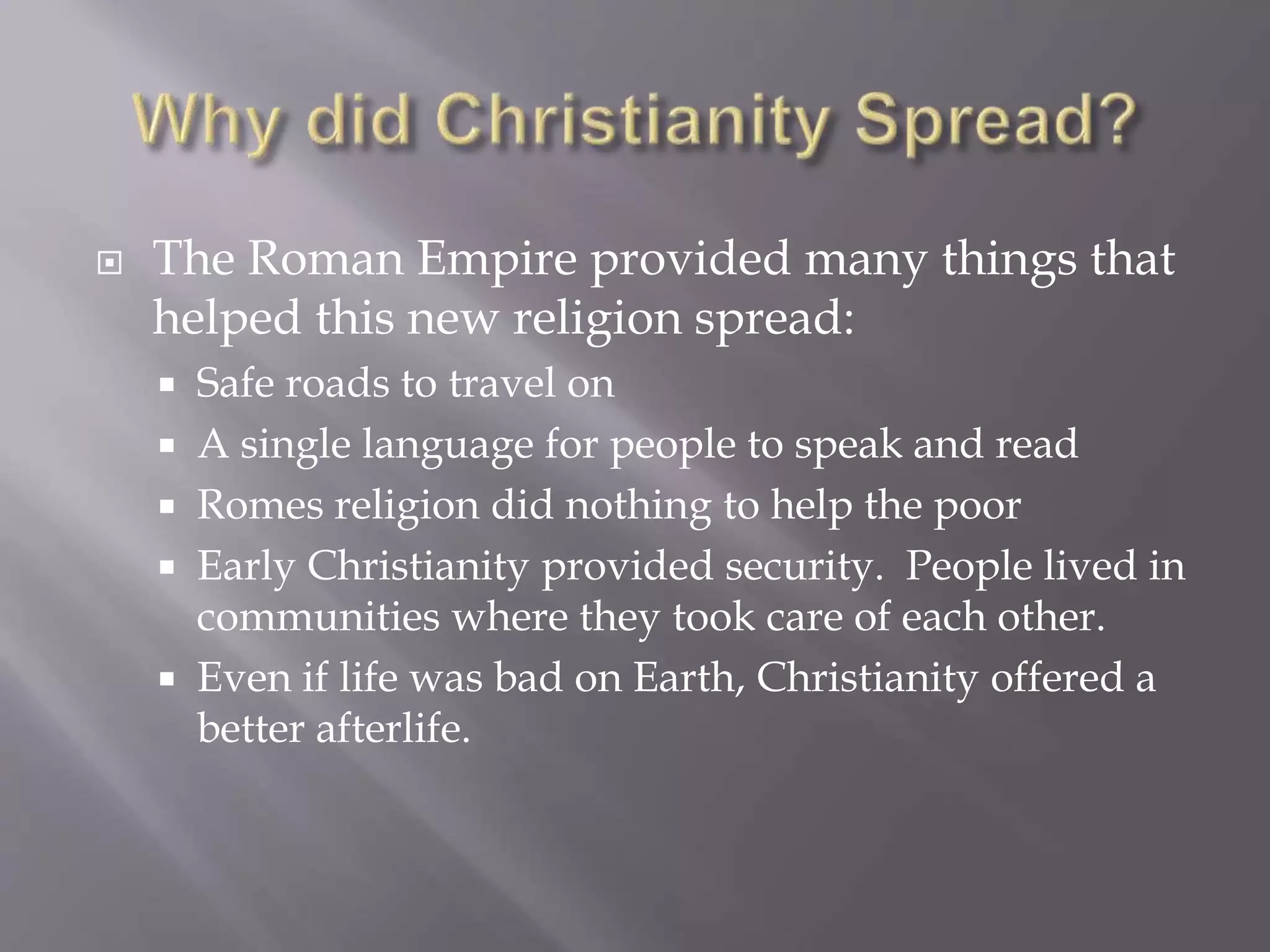The Spread of Christianity | PPTX
