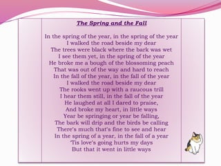 The spring and the fall analysis | PPTX